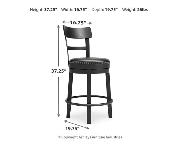 Valebeck Counter Height Bar Stool — Dream Furniture (TX) - Multi Location